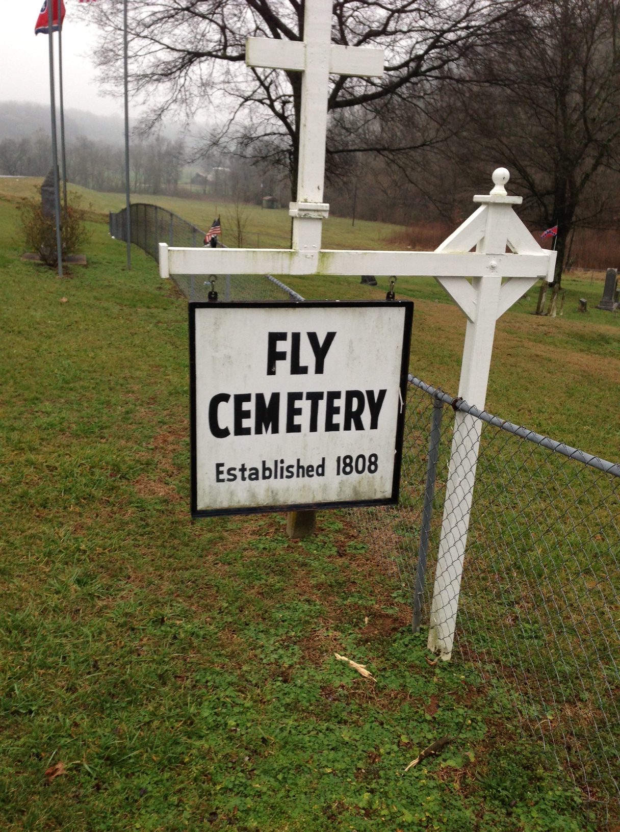 Fly Cemetery Sign | Fly: Back In History